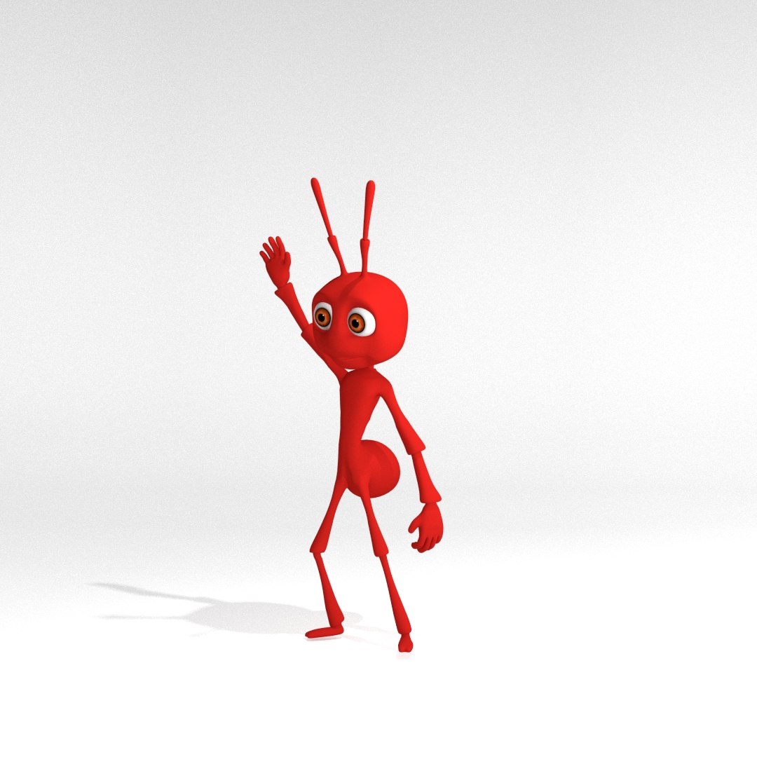 ant flick bug 3d model