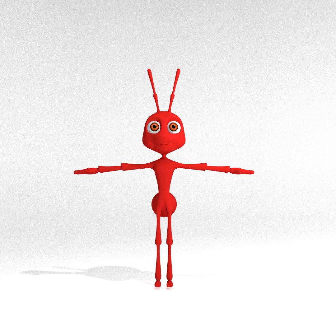 ant flick bug 3d model