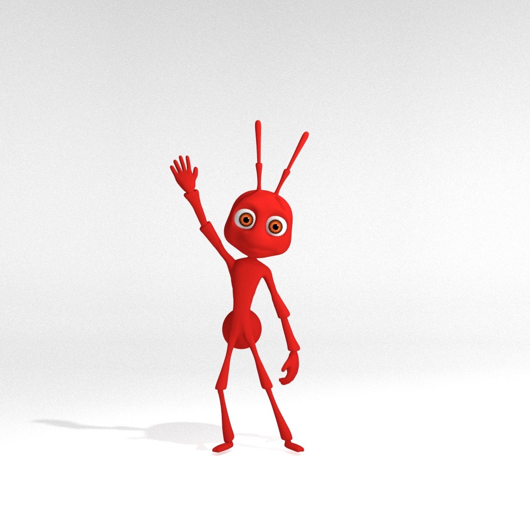 ant flick bug 3d model