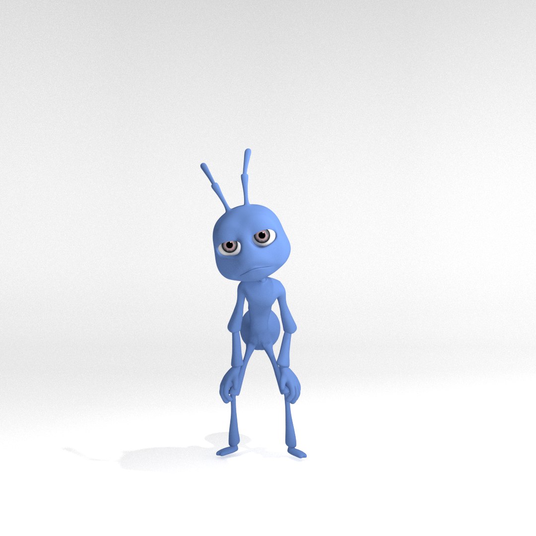 ant flick bug 3d model