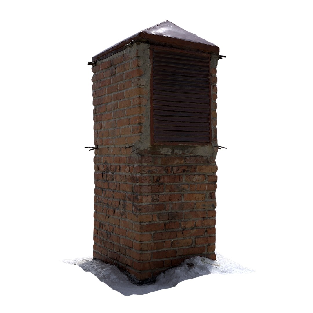 Brick Ventilation Column Scan 3D - TurboSquid 1411772