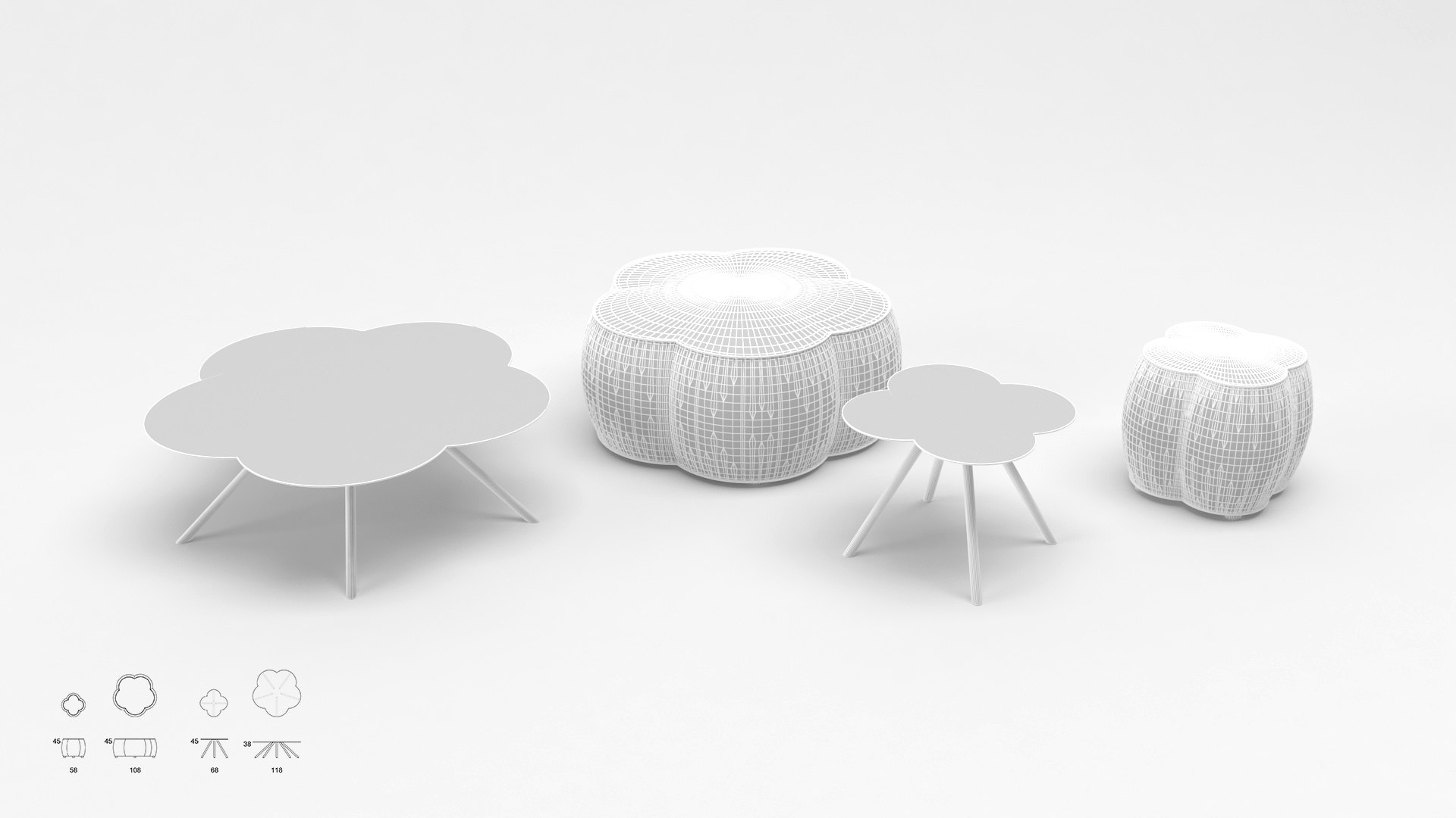 Klover Deberenn Chair Table Model - TurboSquid 1545153