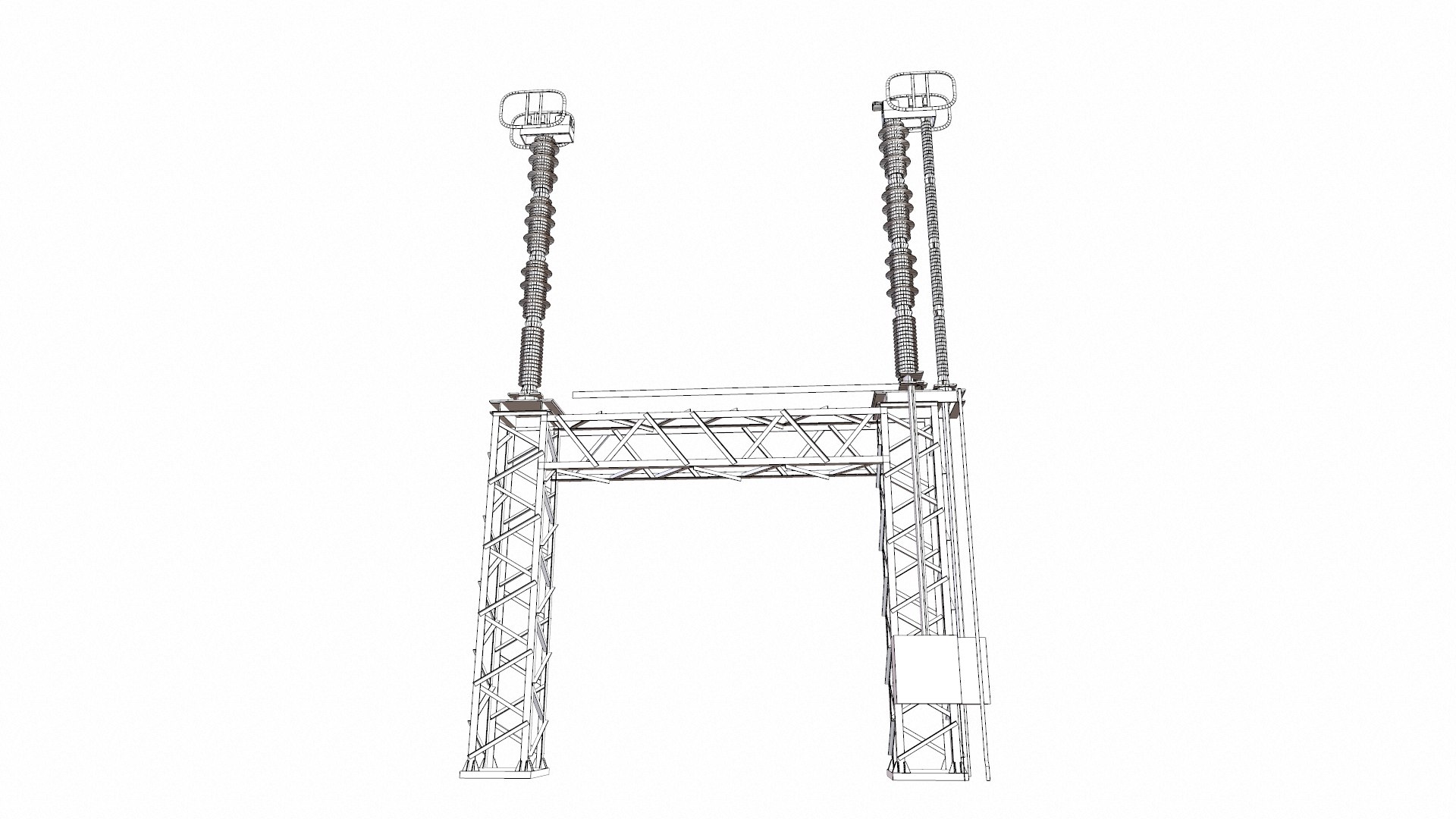 3D High Voltage Power Tower Model - TurboSquid 2341746