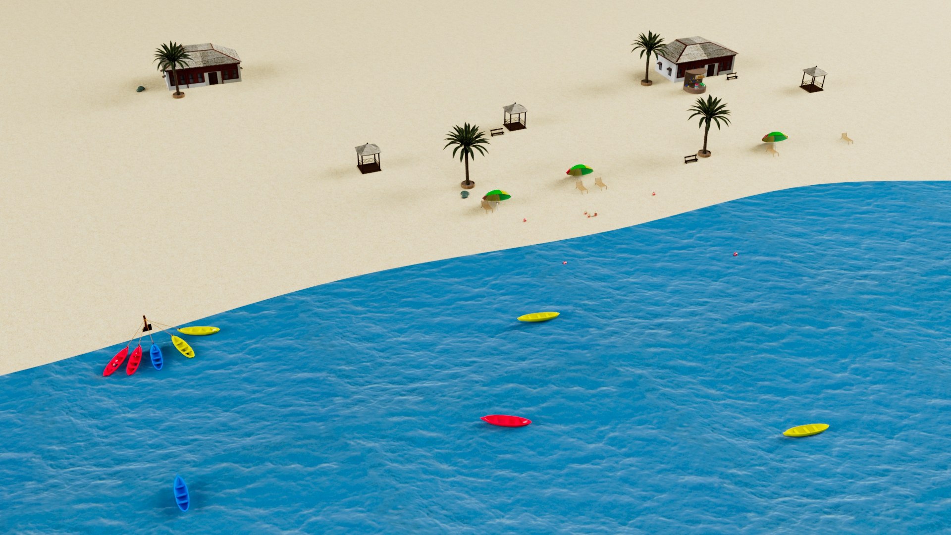 3D Beach - TurboSquid 2021183