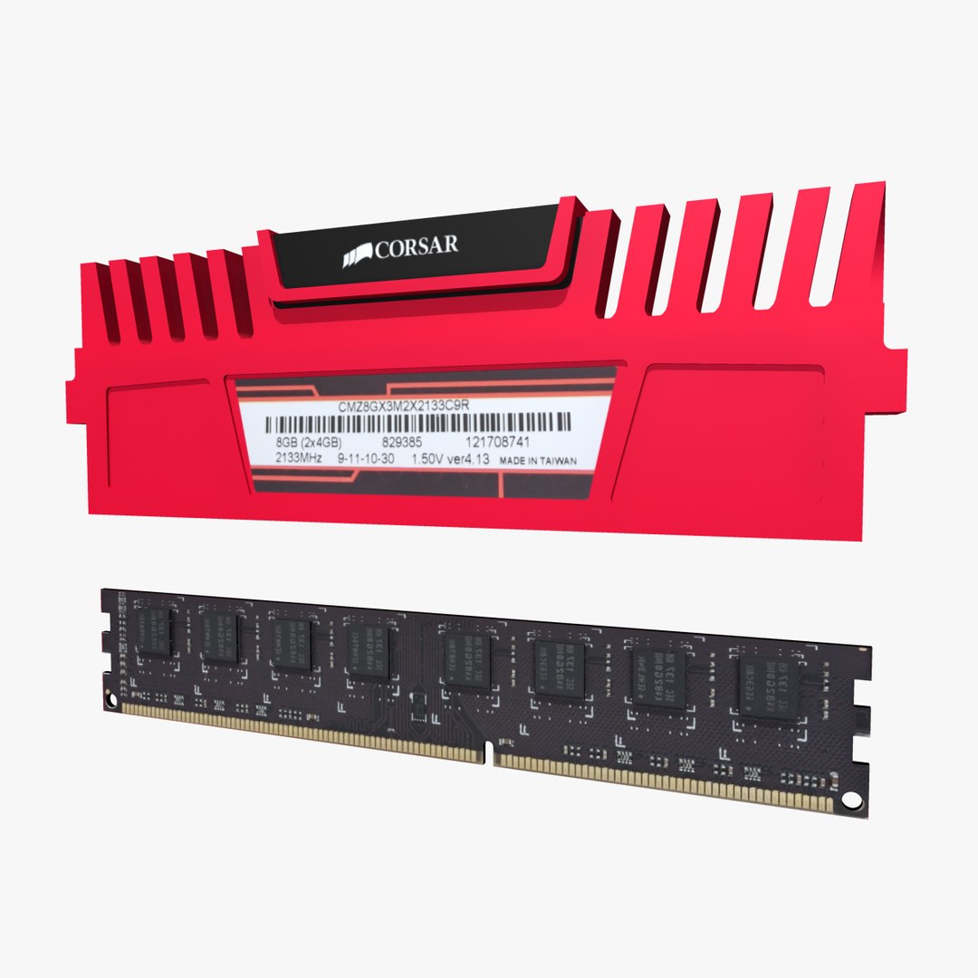 computing ddr3 ram 3d model