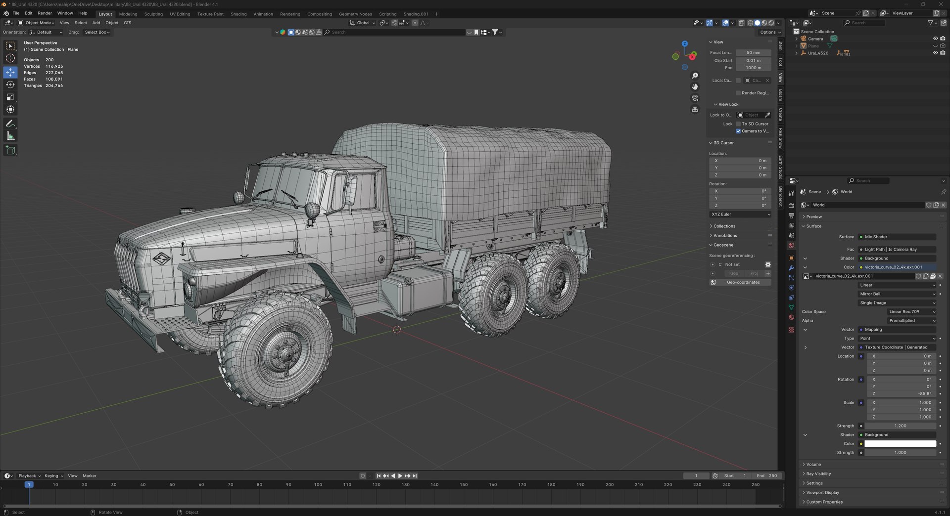 Ural 4320 Military Truck 3D Model - TurboSquid 2317542