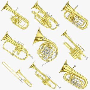 Wind instruments 2 3D model - TurboSquid 1231759