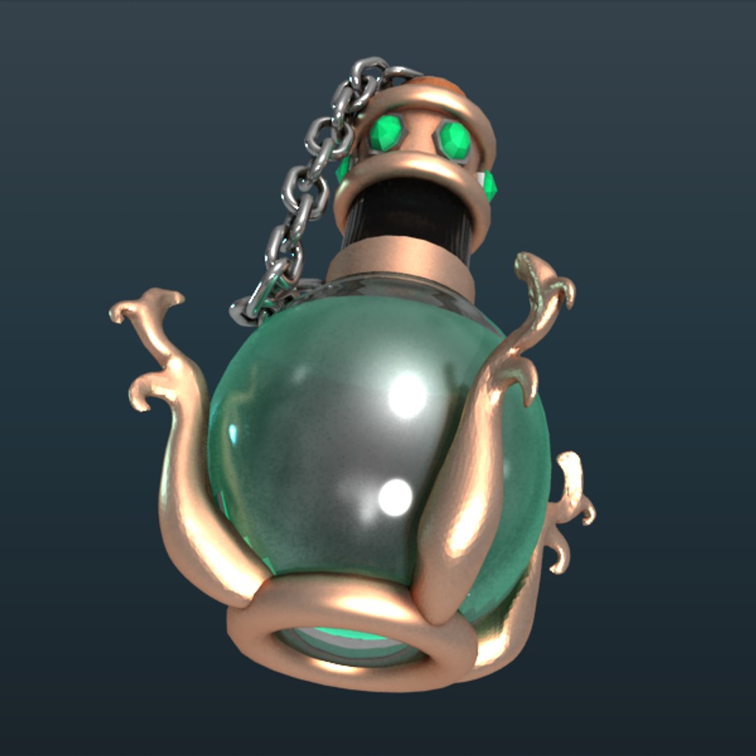 3d Glowing Potion