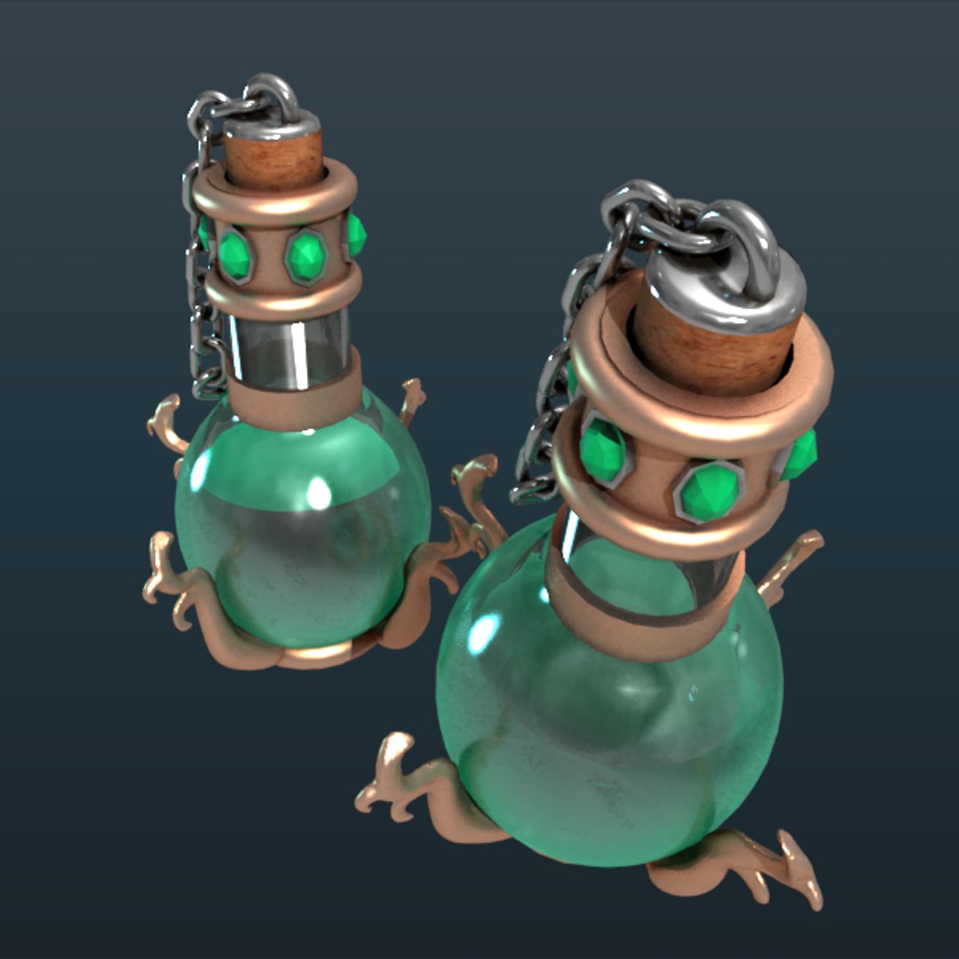 3d Glowing Potion