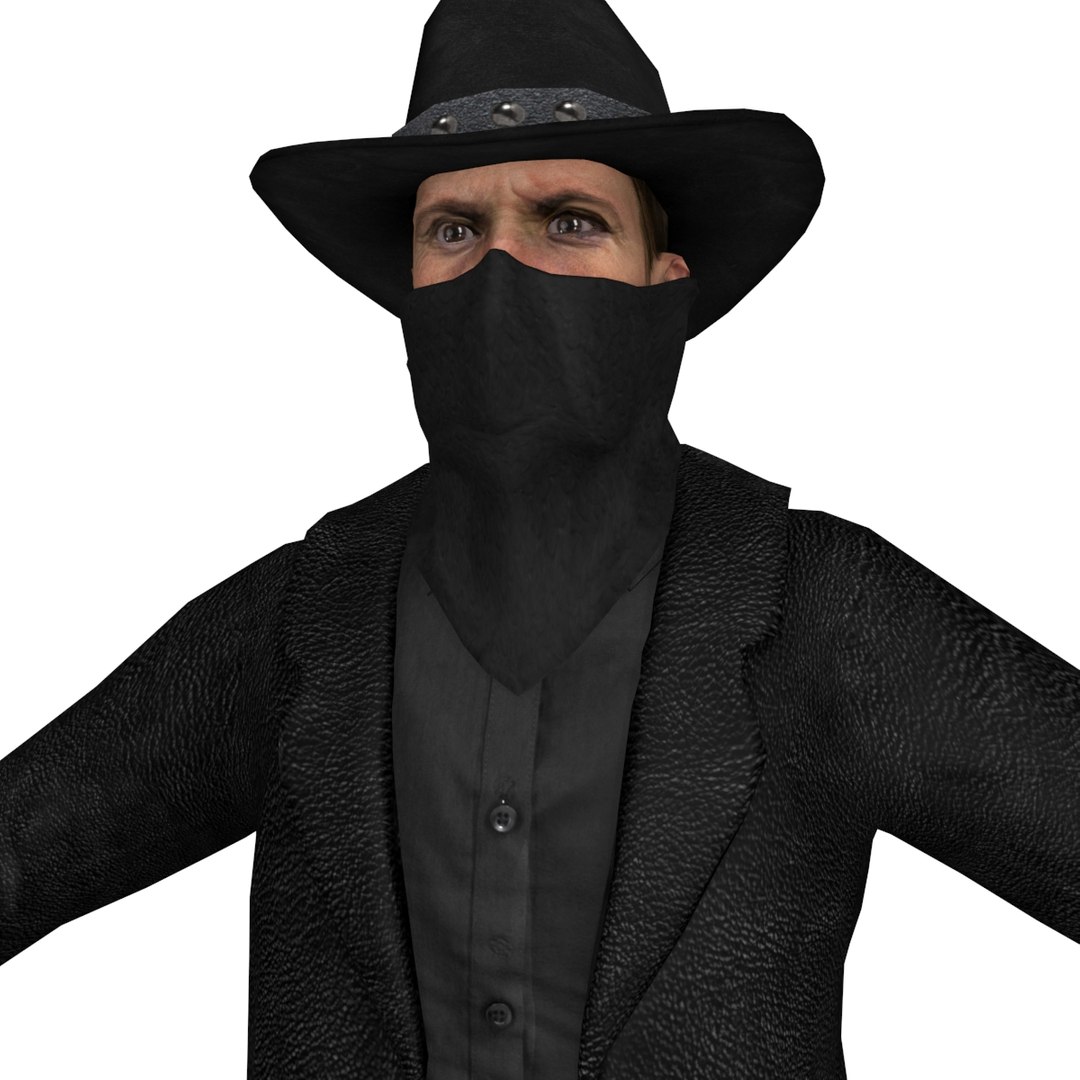 3d Model Cowboy Belt Revolver