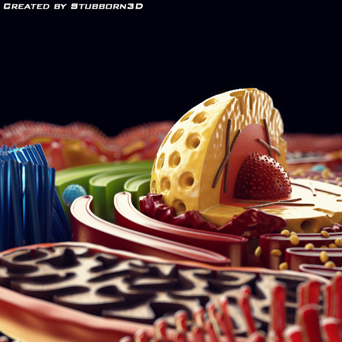 microscopic 3d model