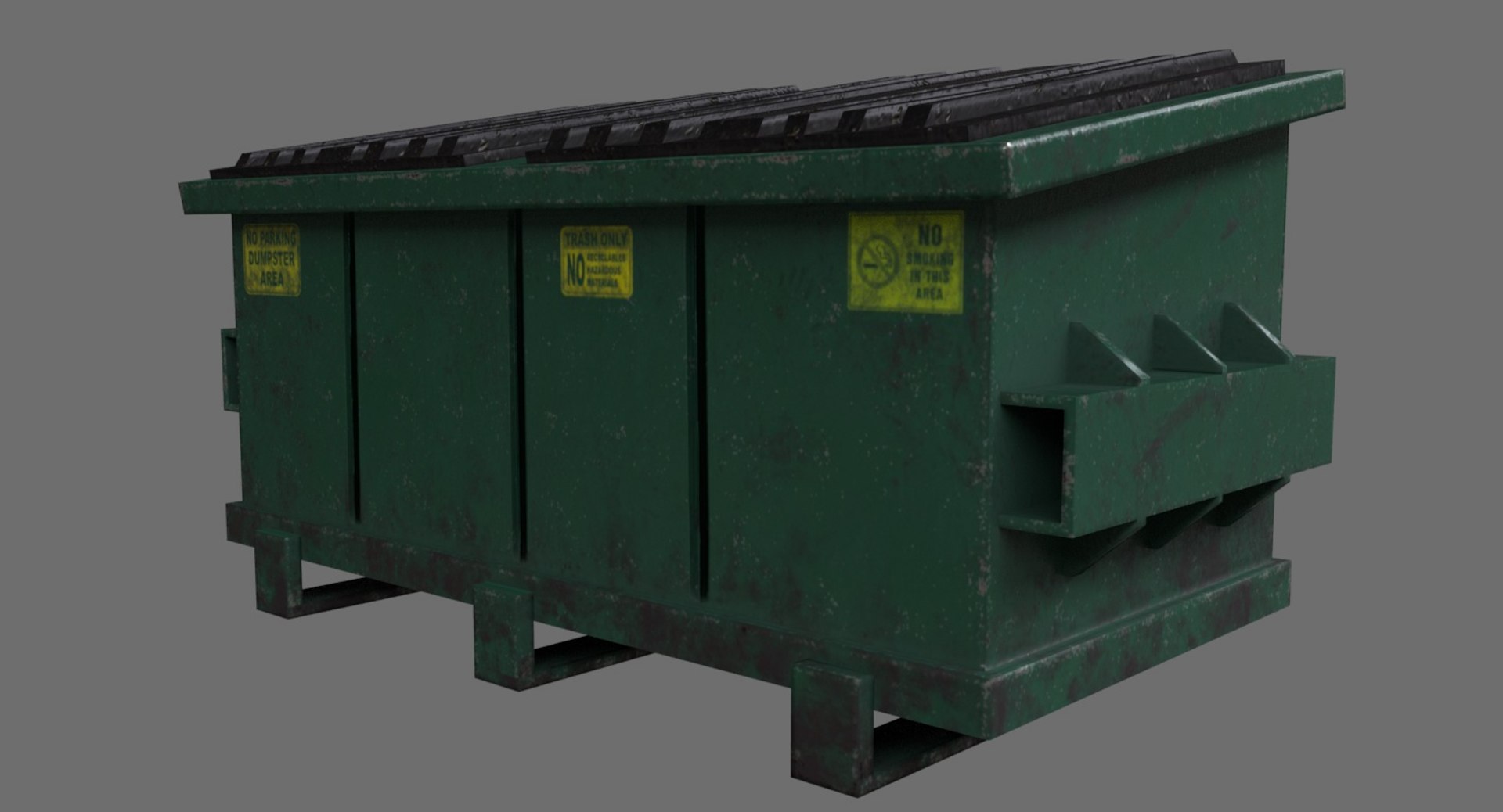 3D dirty dumpster model - TurboSquid 1464022