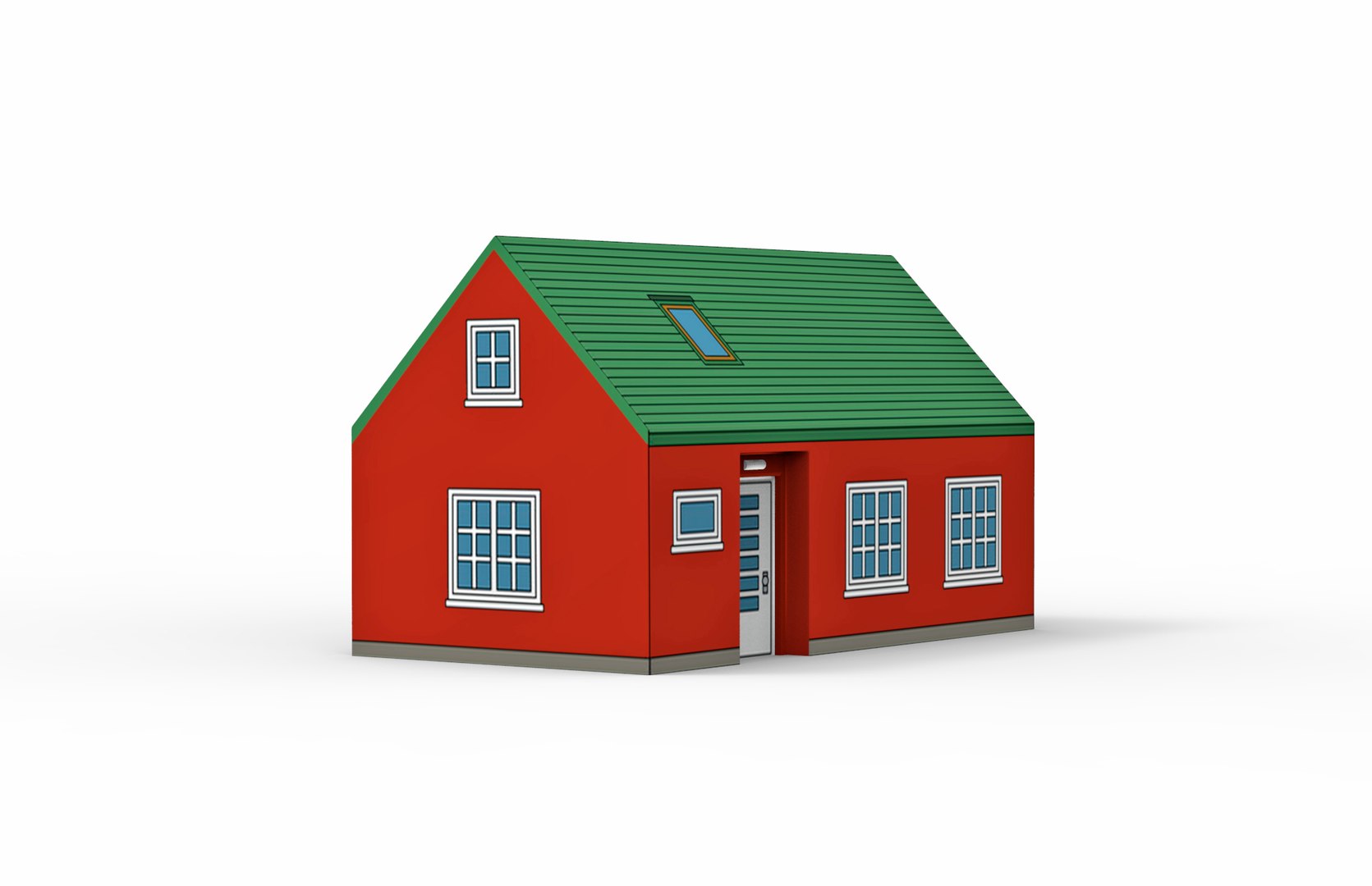 3D Red House Model - TurboSquid 1442477