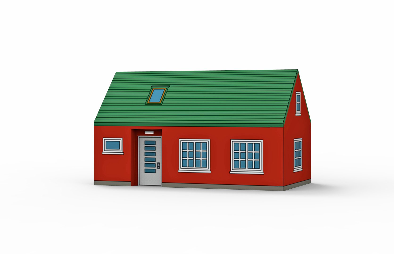 3D Red House Model - TurboSquid 1442477