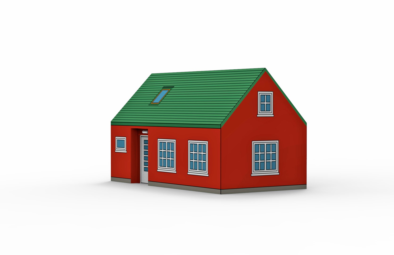 3D Red House Model - TurboSquid 1442477
