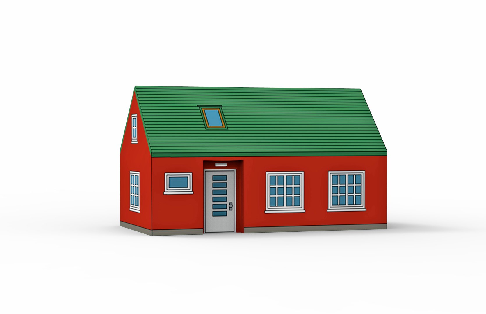 3D Red House Model - TurboSquid 1442477