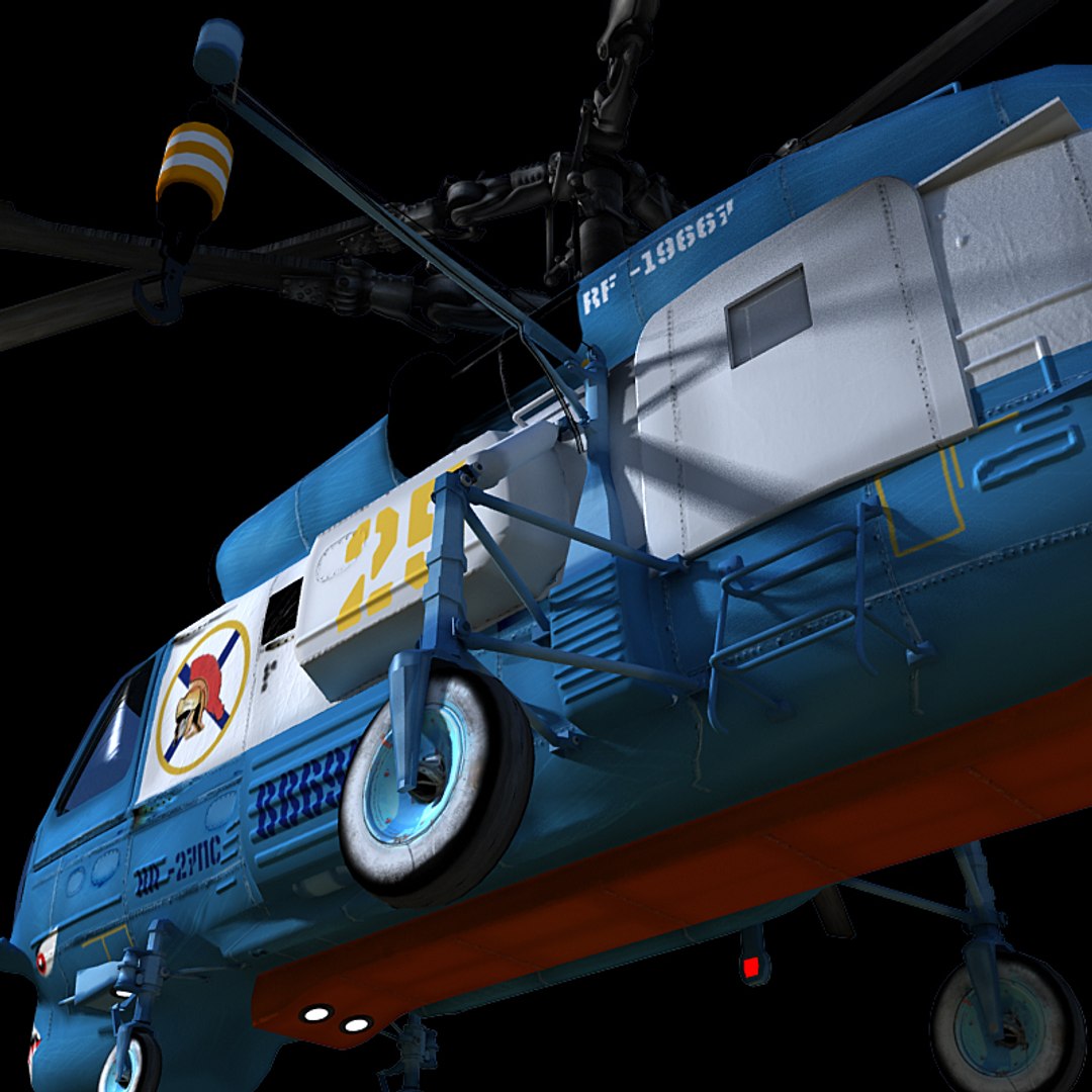 3d Model Kamov Ka-27 Military Helicopter