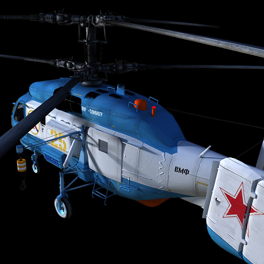 3d Model Kamov Ka-27 Military Helicopter