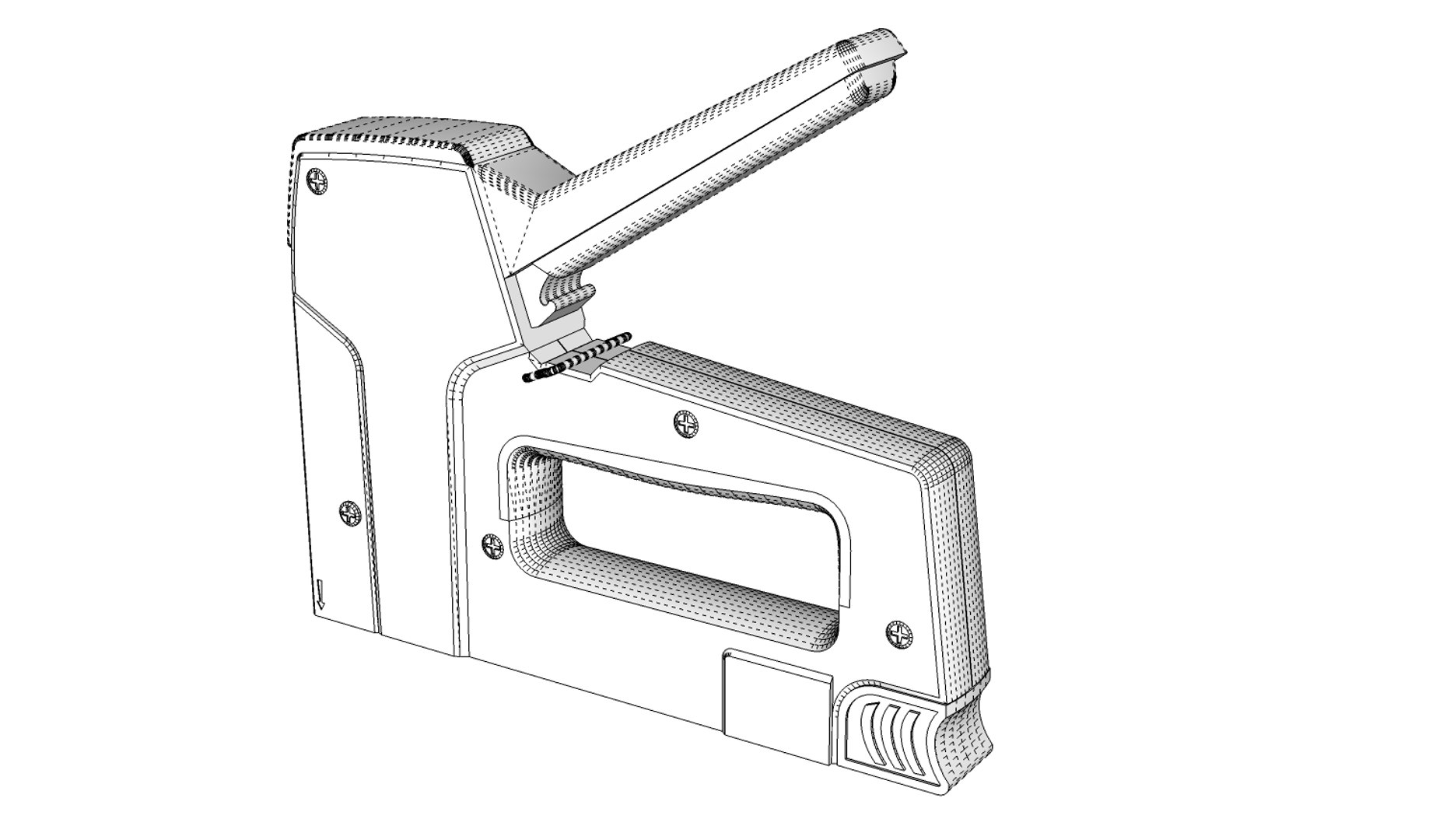 3D model stapler gun staple - TurboSquid 1383224
