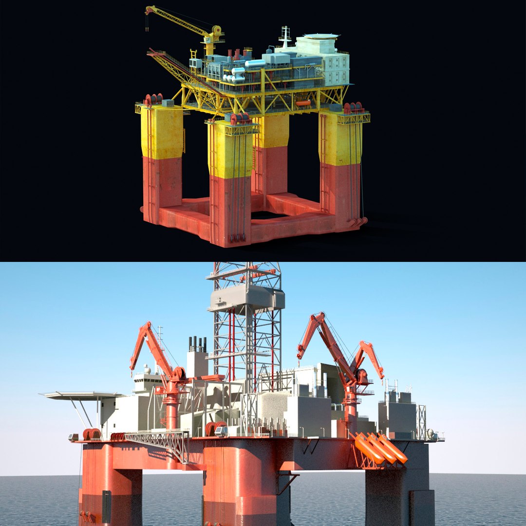 3D Oil Production Platform Set - TurboSquid 1414137