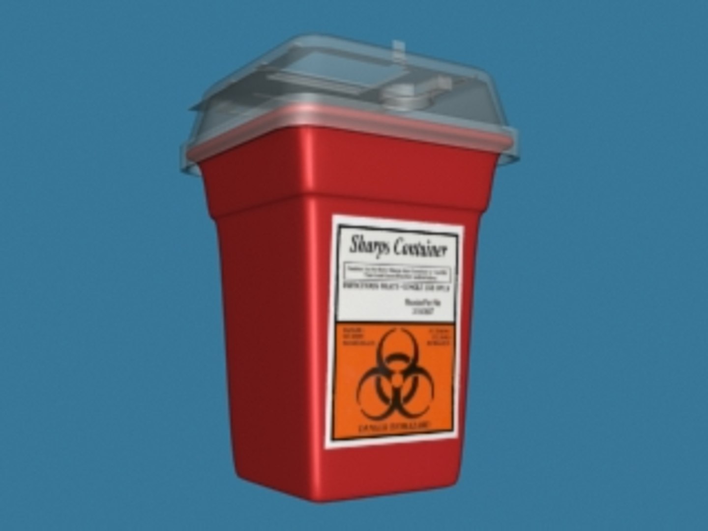 3d container medical sharps model
