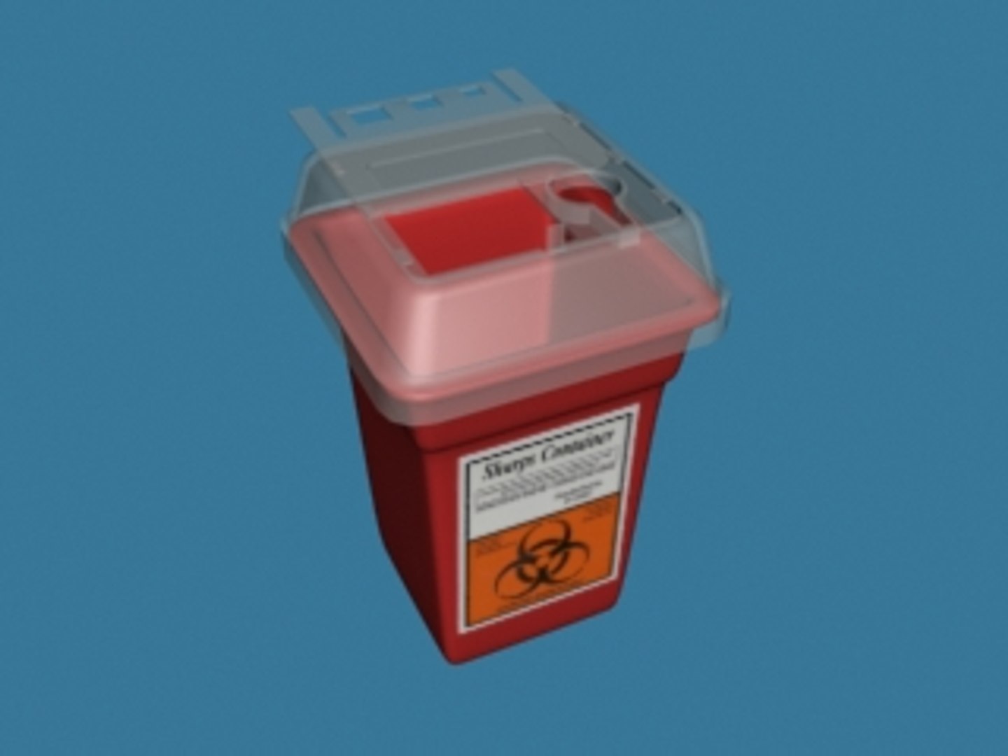 3d container medical sharps model