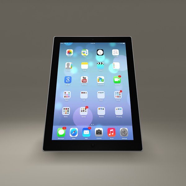 apple ipad tablet screen obj