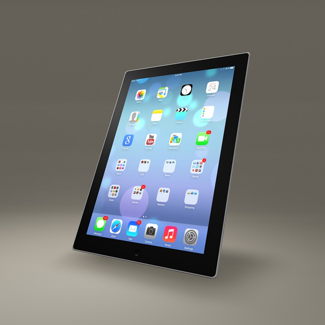apple ipad tablet screen obj