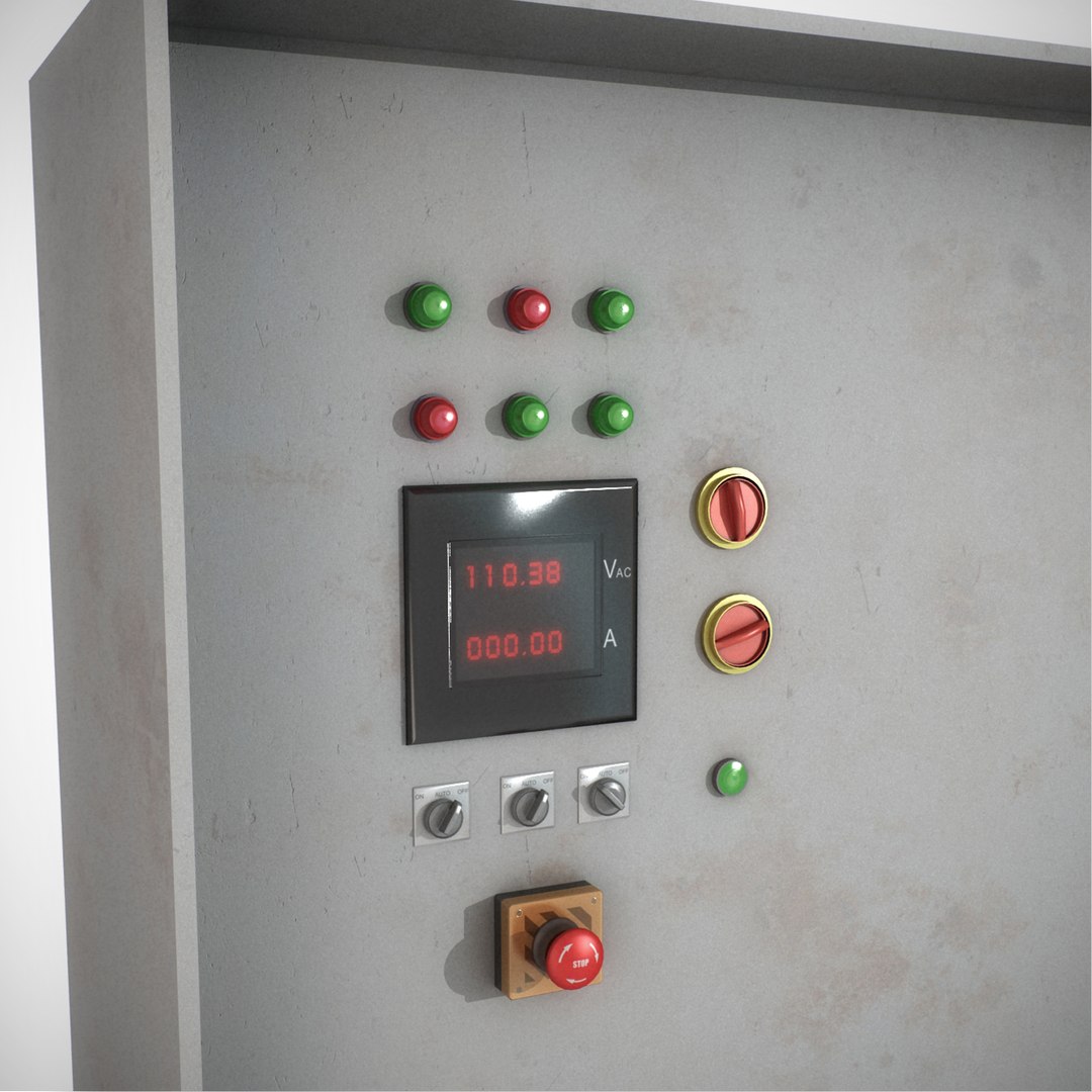 control buttons pack 3d obj