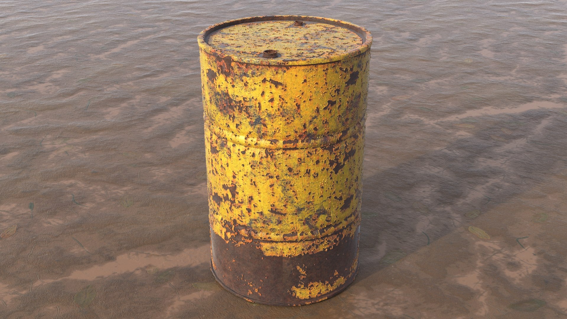 Oil Rusted Drum Model - TurboSquid 1573299