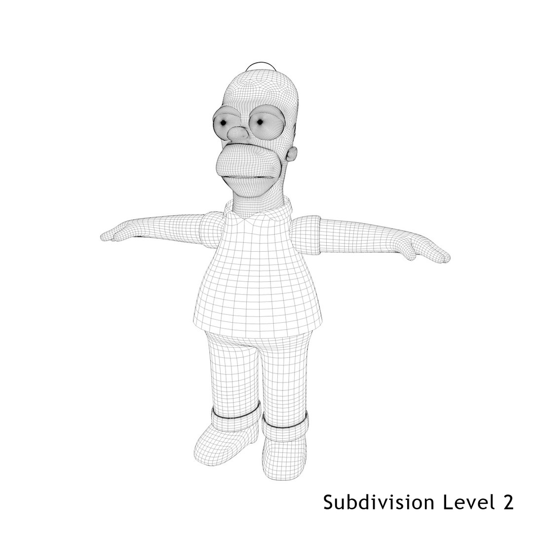 3d Homer Simpson Cartoon Animation