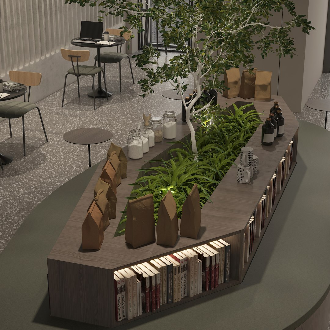 Coffee Shop Model - TurboSquid 2111508