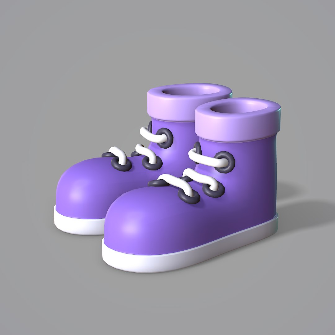3D Cartoon Shoe Model - TurboSquid 1979078