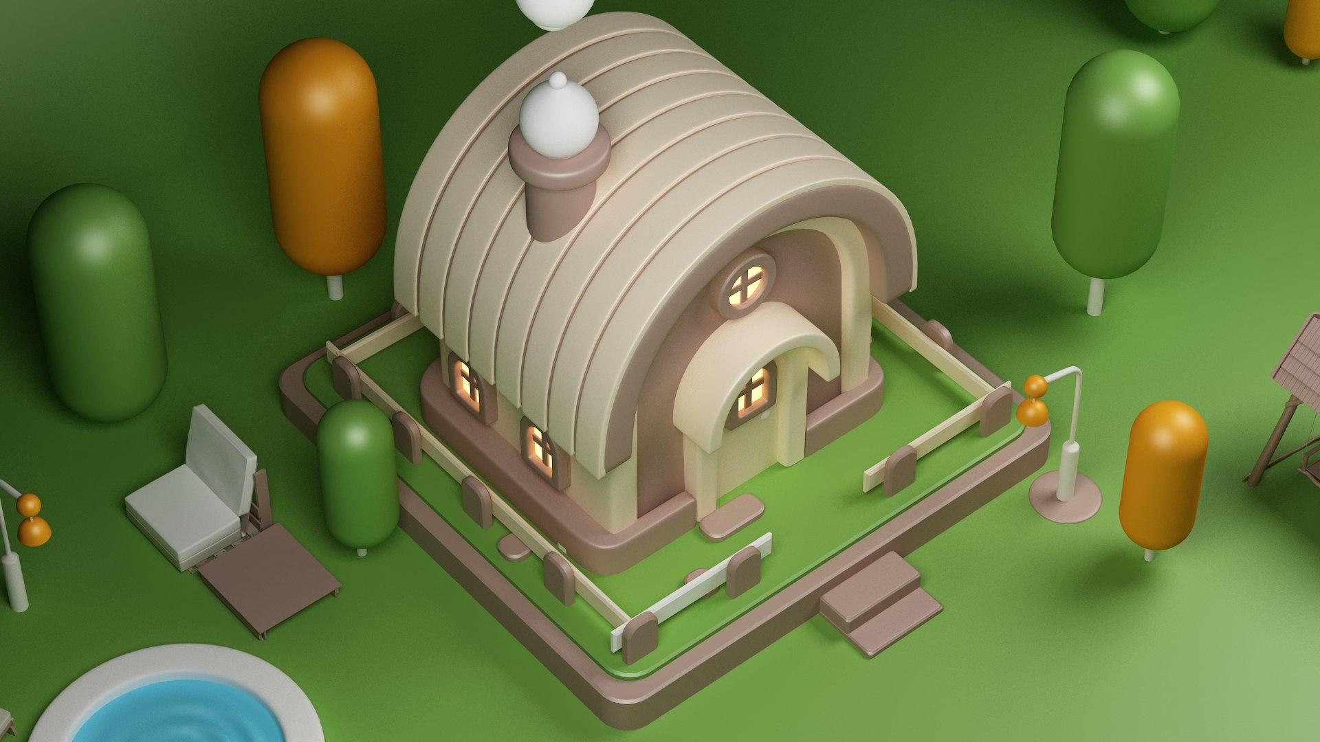 Cartoon House 3D Model - TurboSquid 2027614