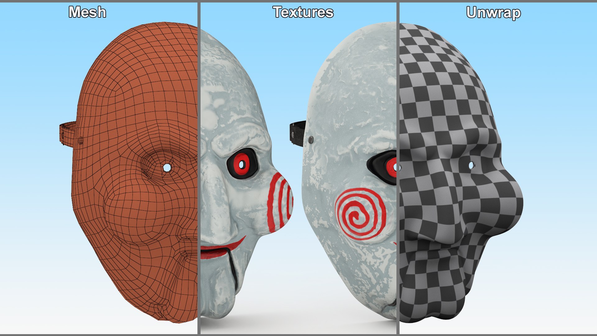 3D Billy Puppet Vacuform Mask Dressed On Head - TurboSquid 2005961