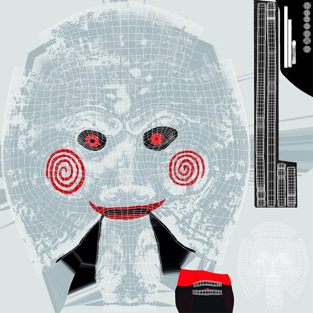 3D Billy Puppet Vacuform Mask Dressed On Head - TurboSquid 2005961