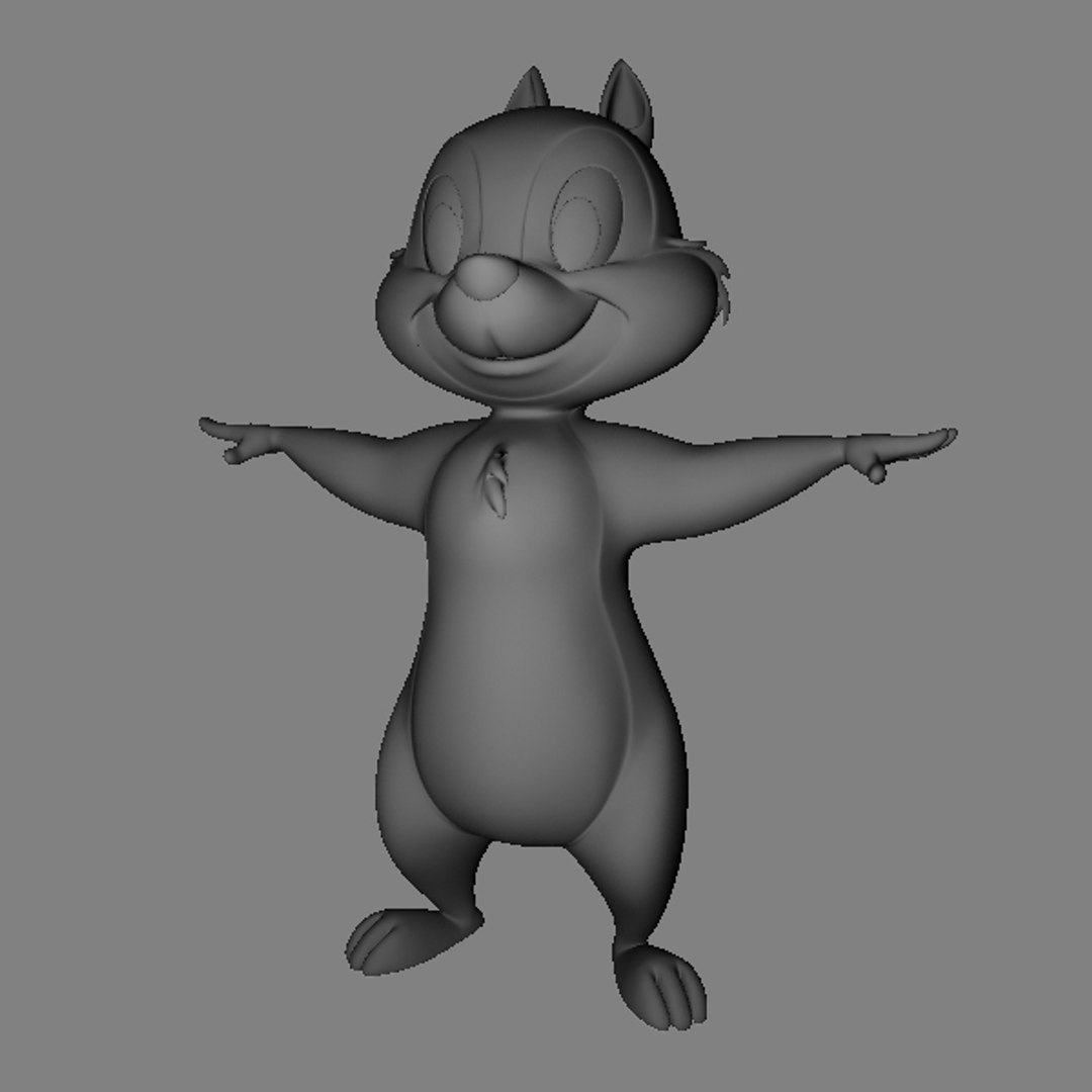 Chipmunk Cartoon 3d Model