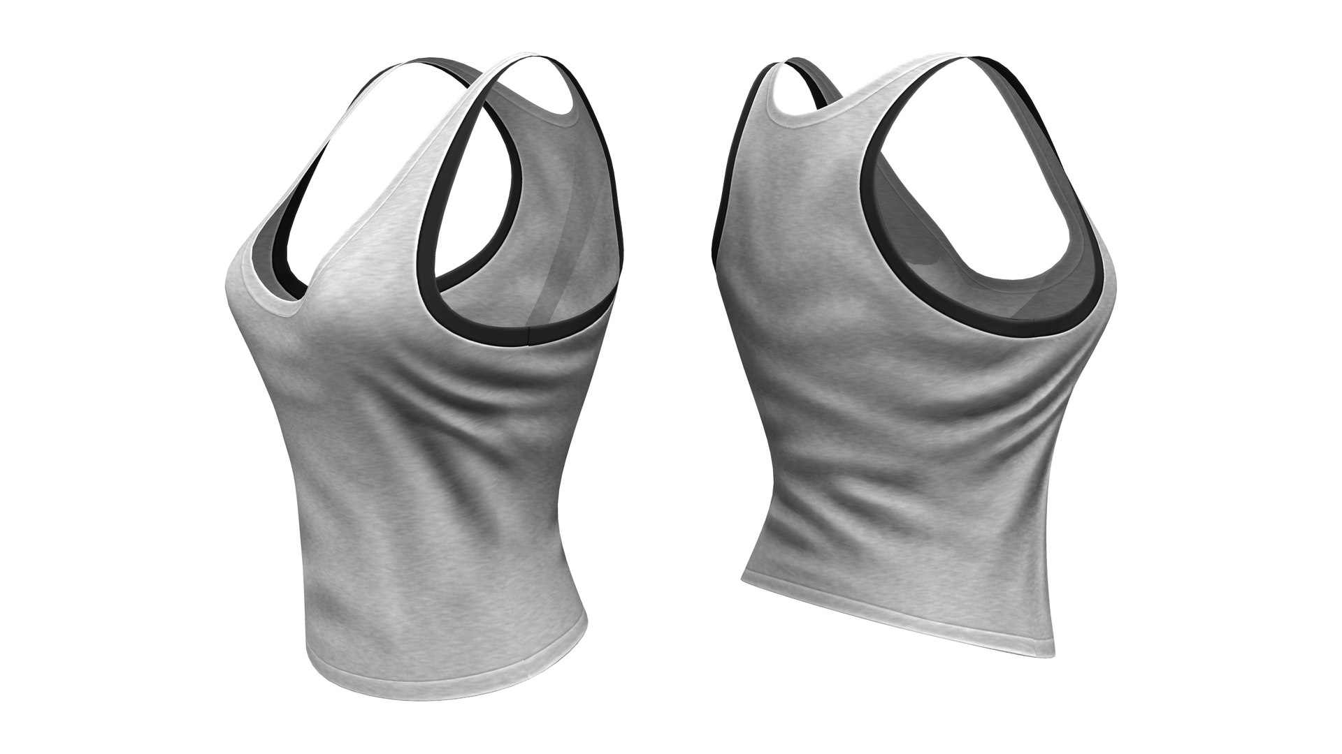 3D Women Fabric Tank Top Model - TurboSquid 1820467