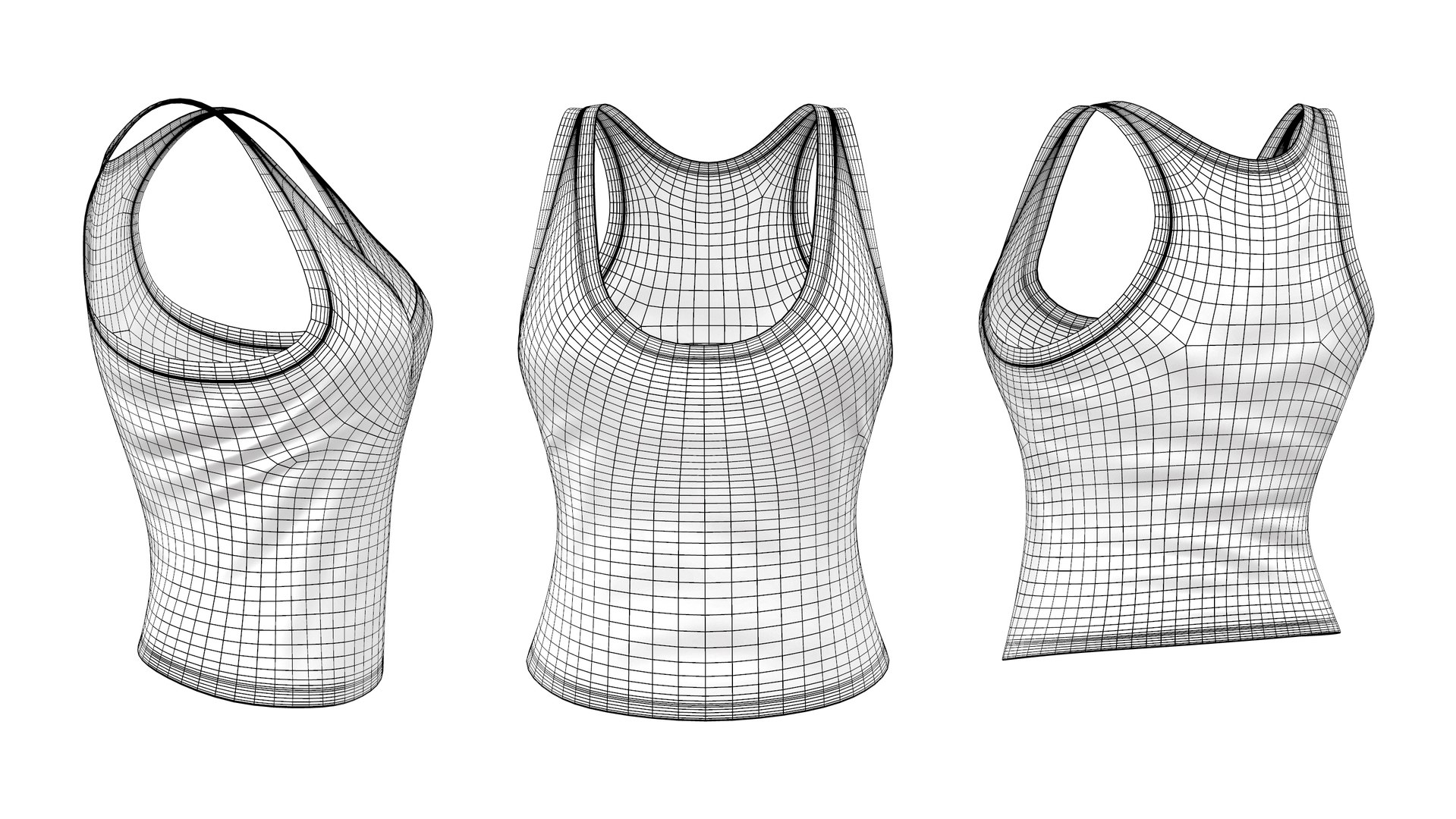 3D Women Fabric Tank Top Model - TurboSquid 1820467