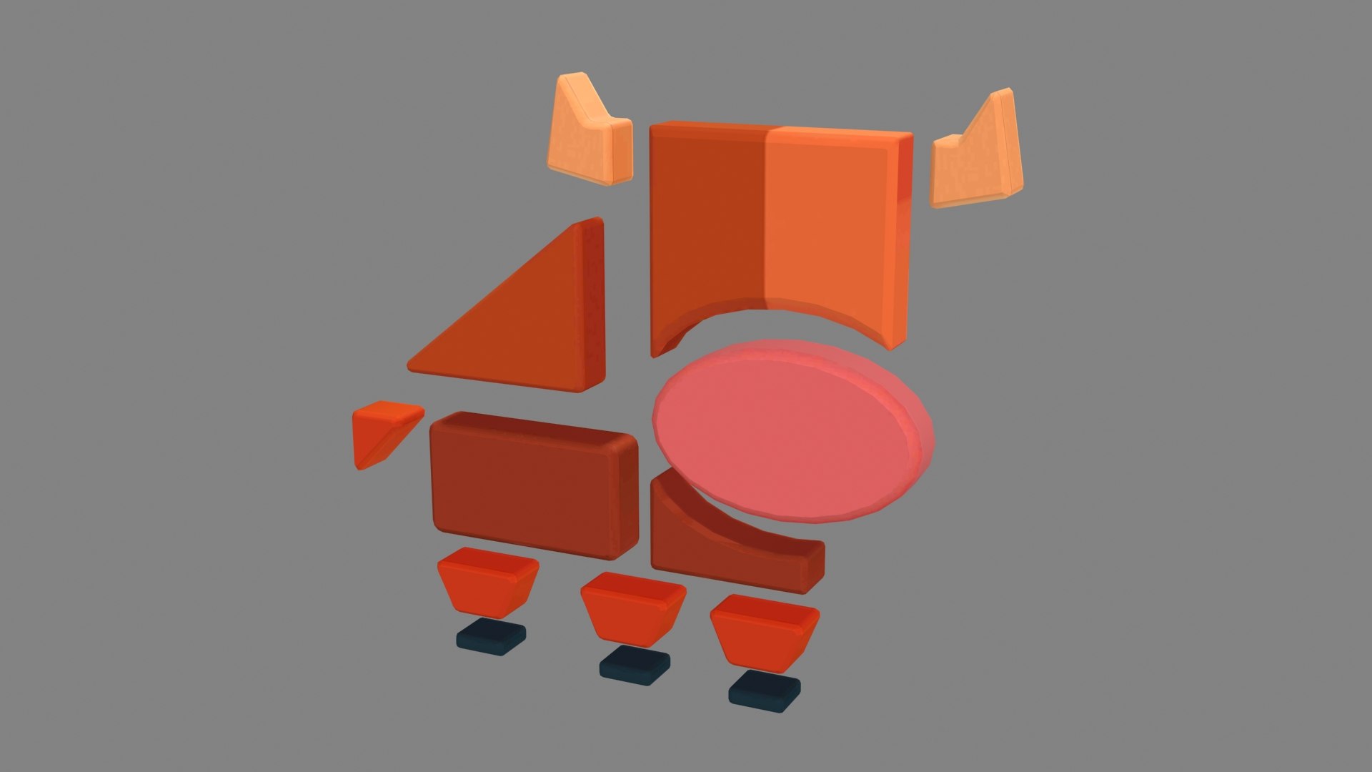 3D Animal Shape Blocks - Splicing To Assemble Building Block Bull Model ...