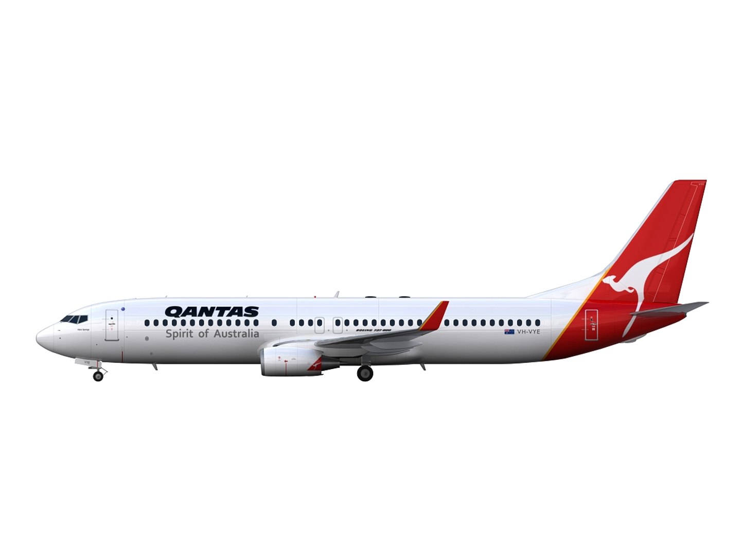 3d Aircraft Qantas Model