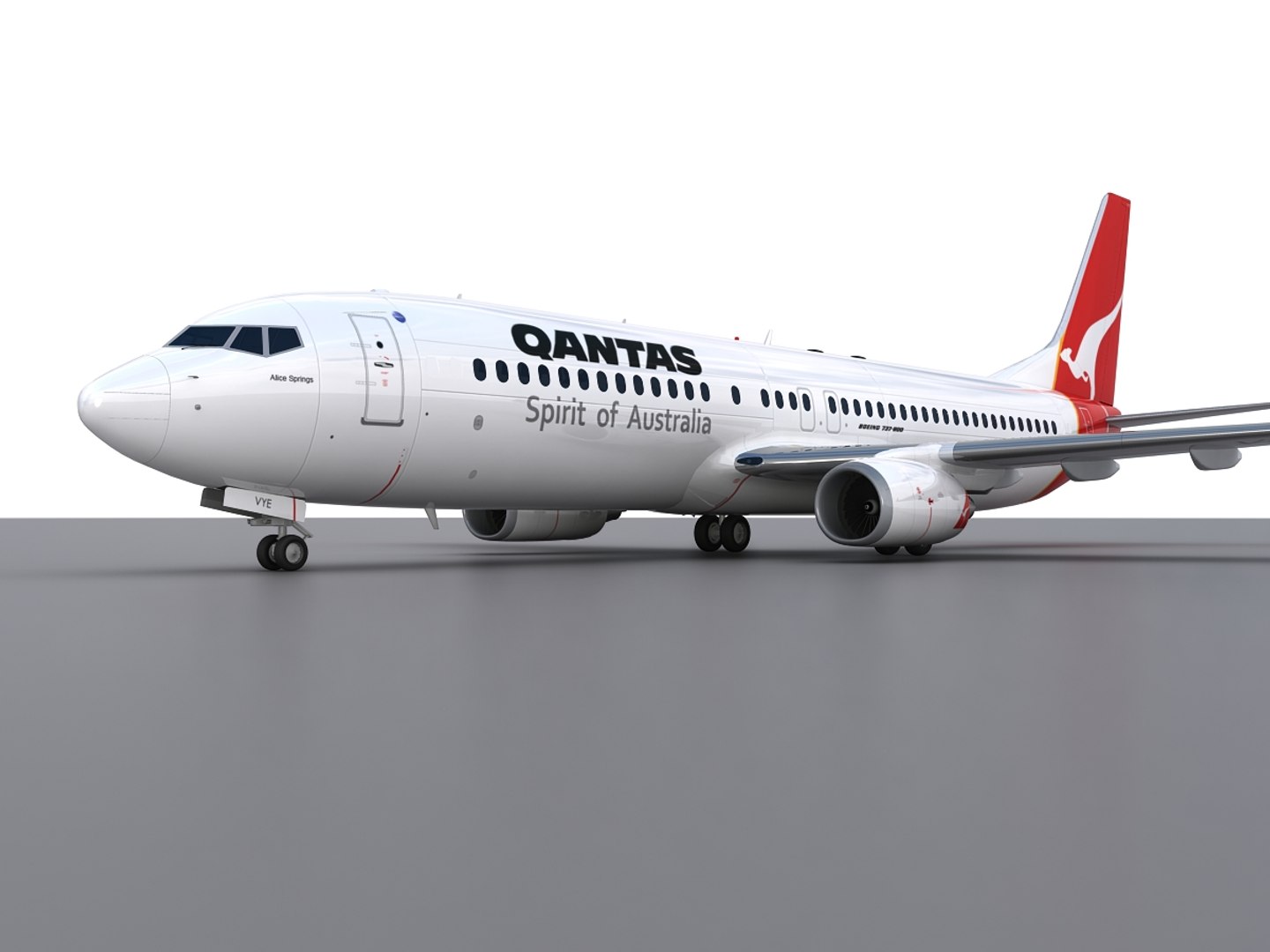 3d Aircraft Qantas Model