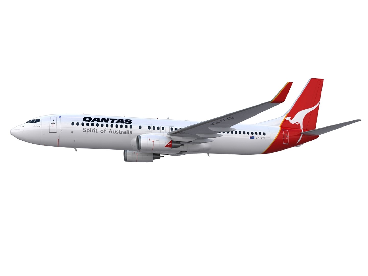 3d Aircraft Qantas Model