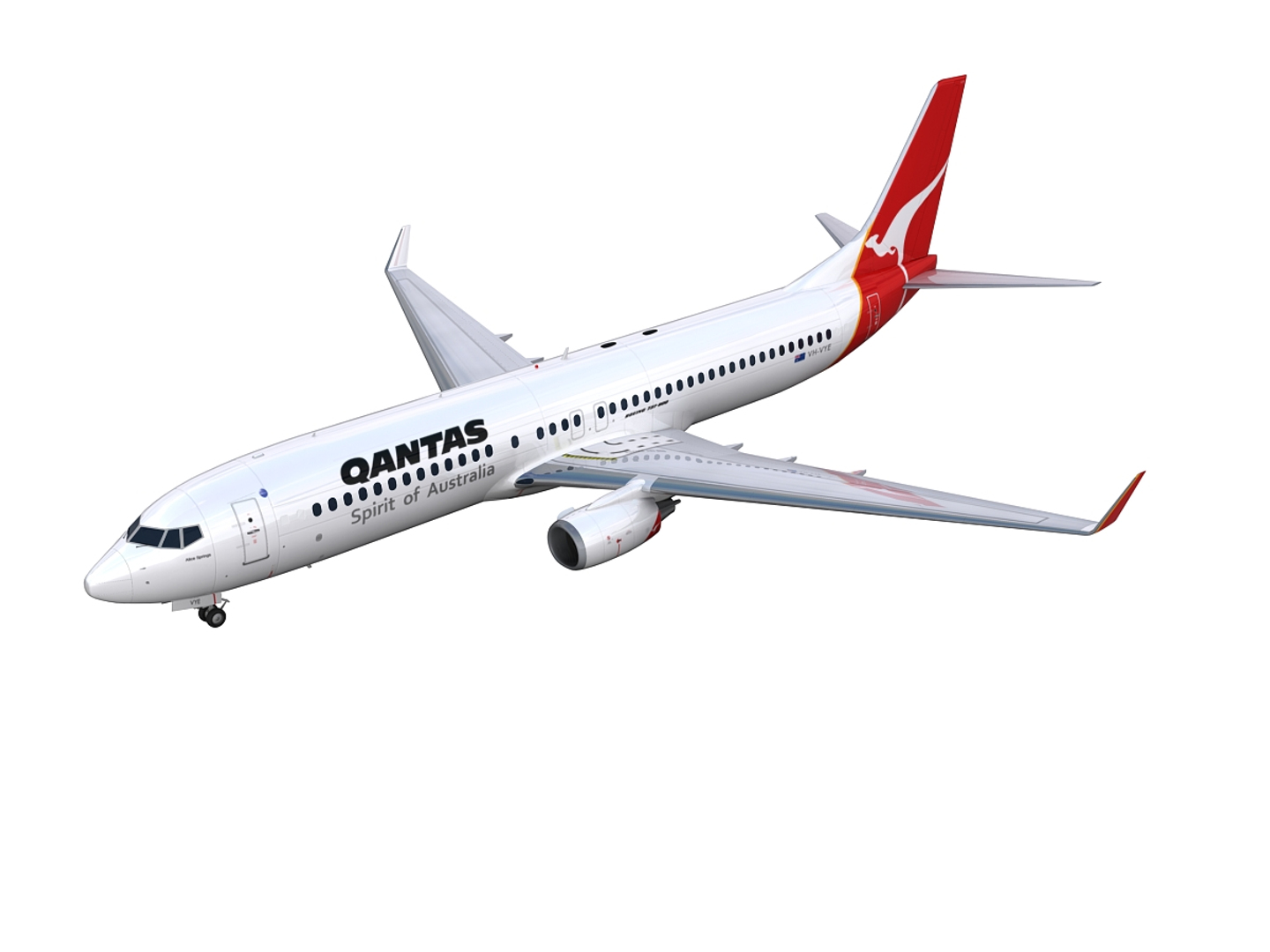 3d Aircraft Qantas Model