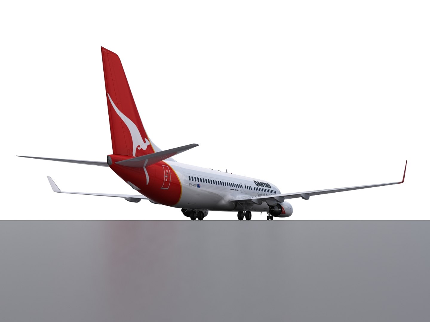 3d Aircraft Qantas Model