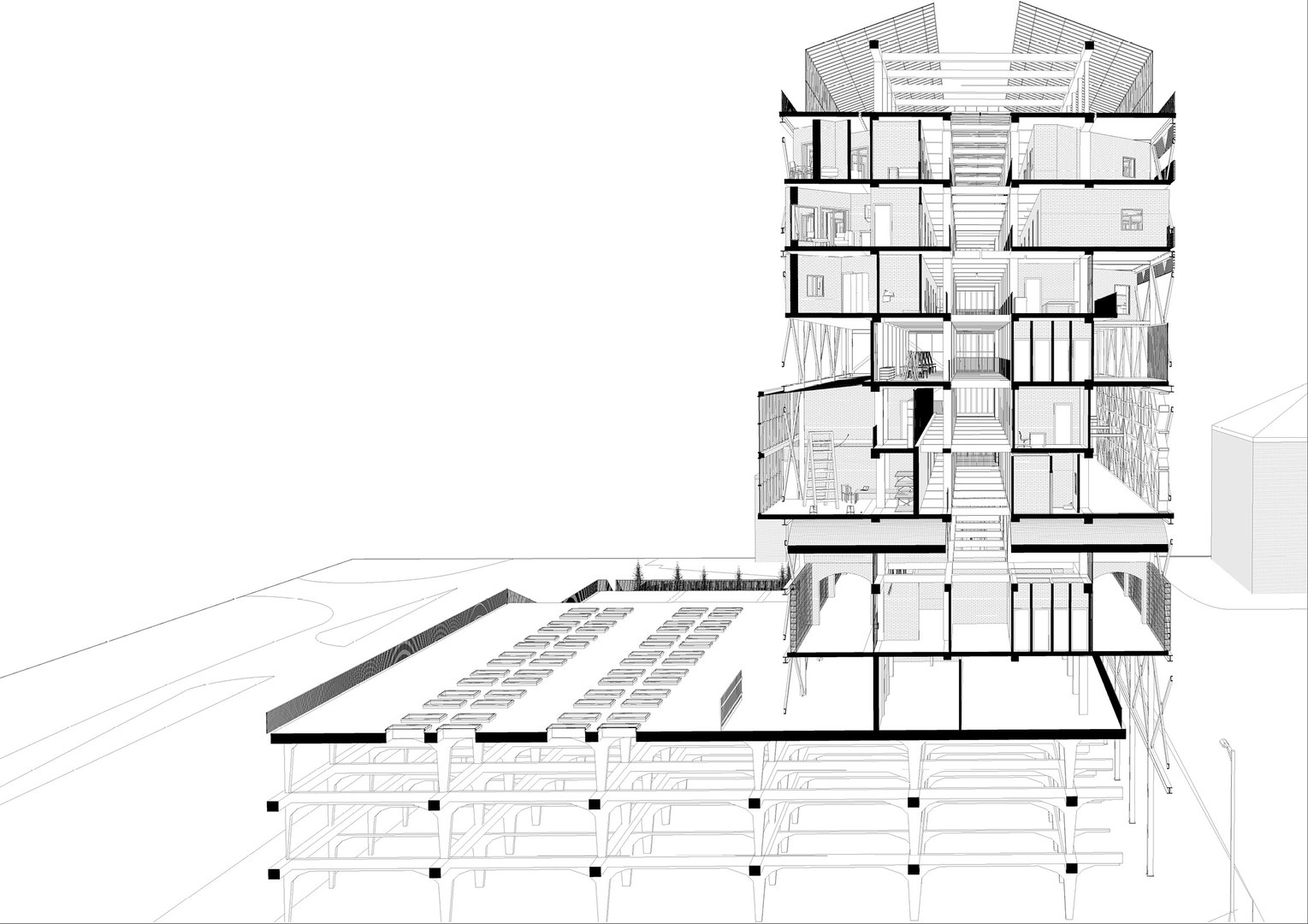 Detailed Mid-rise Mixed-use Building Scene 3D - TurboSquid 2061824