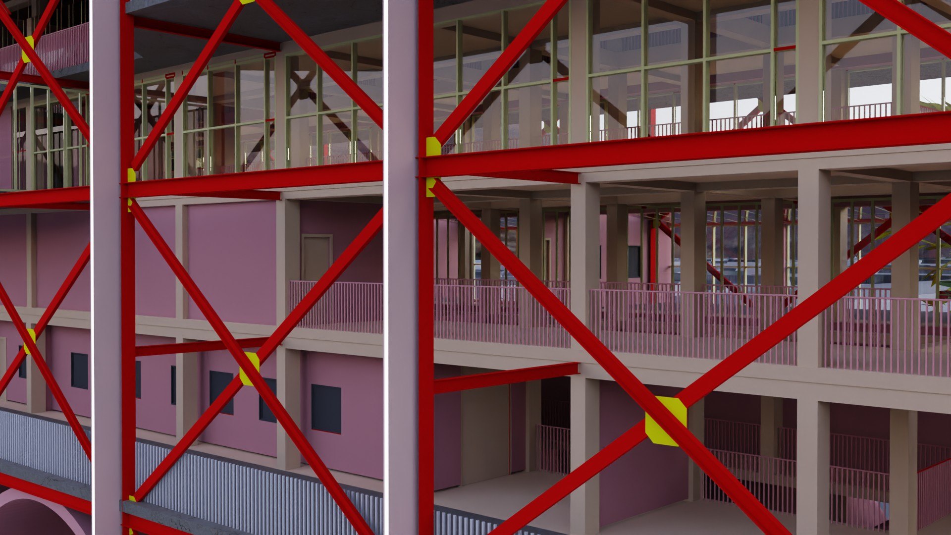 Detailed Mid-rise Mixed-use Building Scene 3D - TurboSquid 2061824