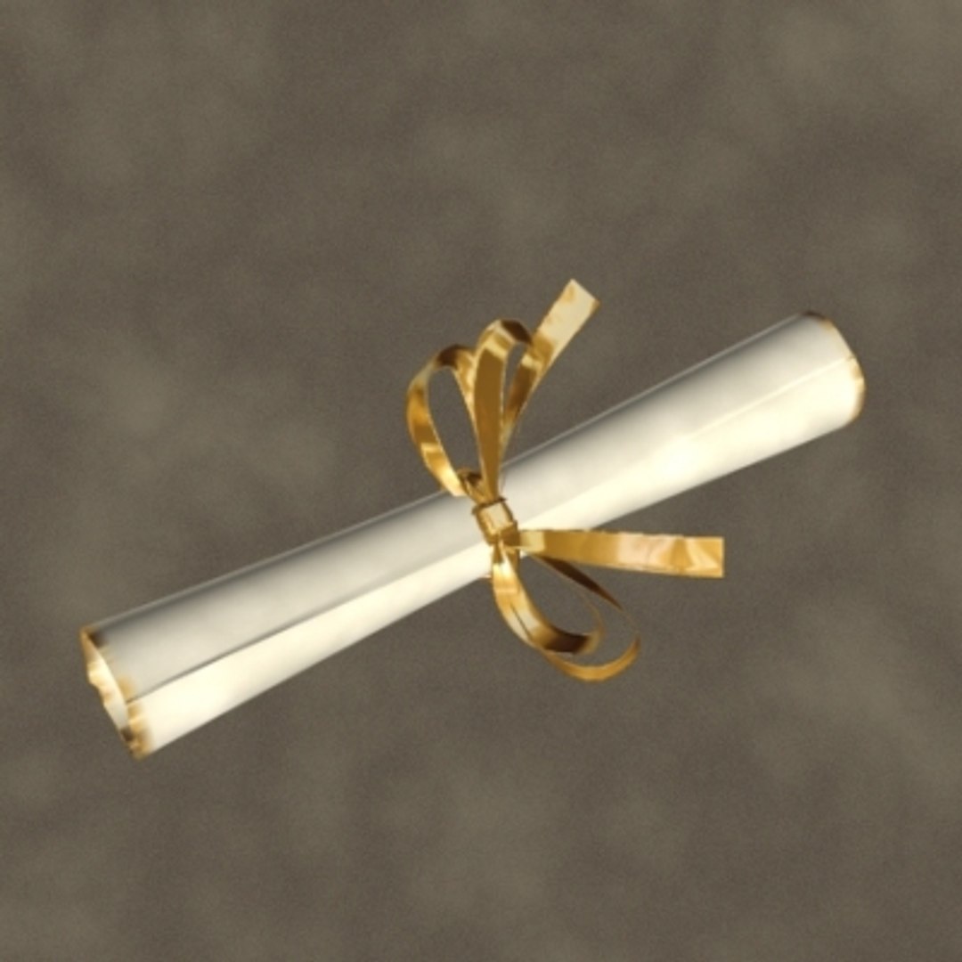 3d Model Diploma Zipped
