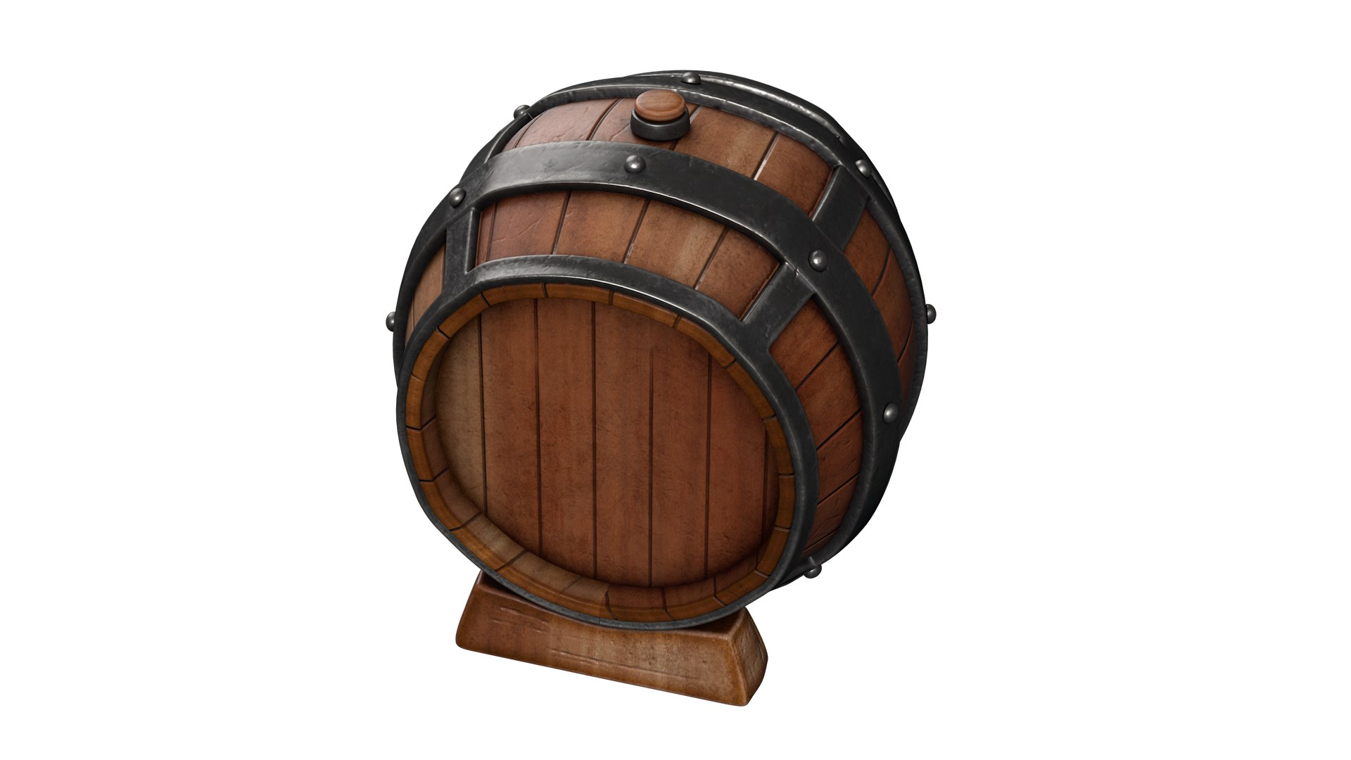3D Cartoon Barrel - TurboSquid 2118097