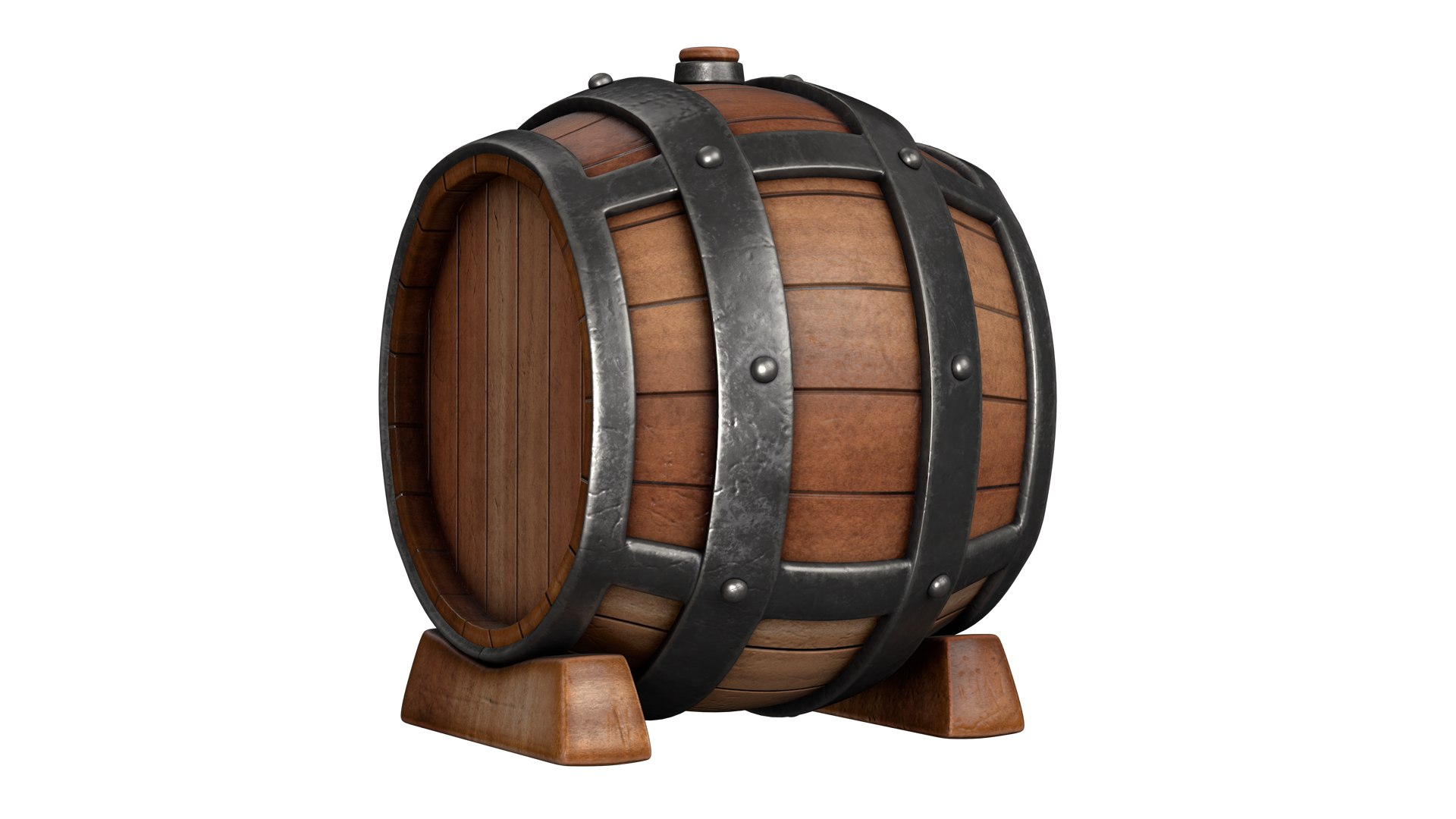 3D Cartoon Barrel - TurboSquid 2118097